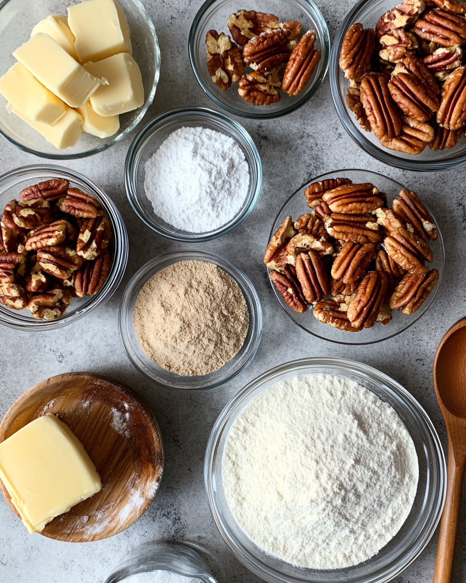 Pecan Cookies With Powdered Sugar (Melt-in-Mouth)